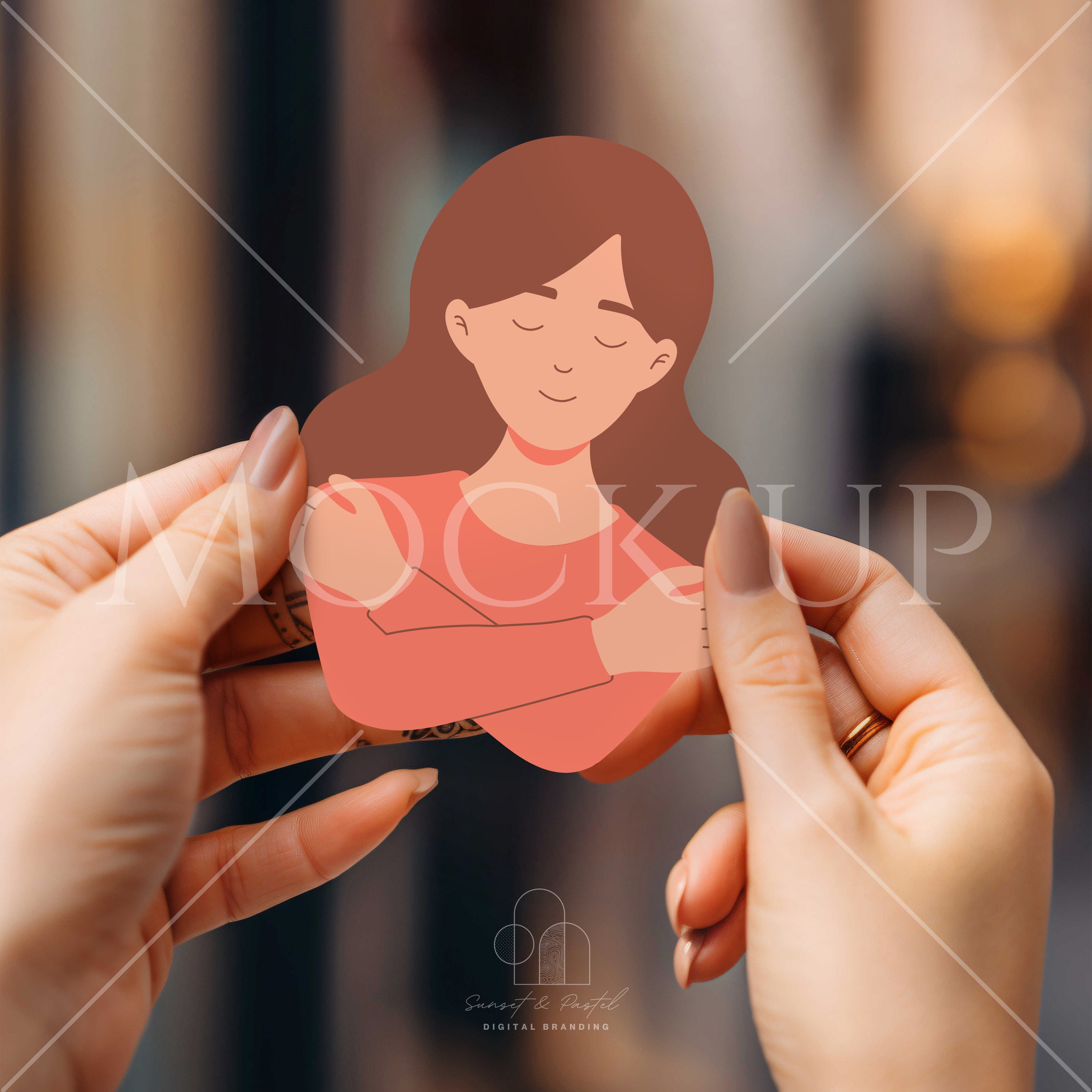 Sticker Mockup Moveable Sticker Mockup Hand Holding Sticker - Etsy