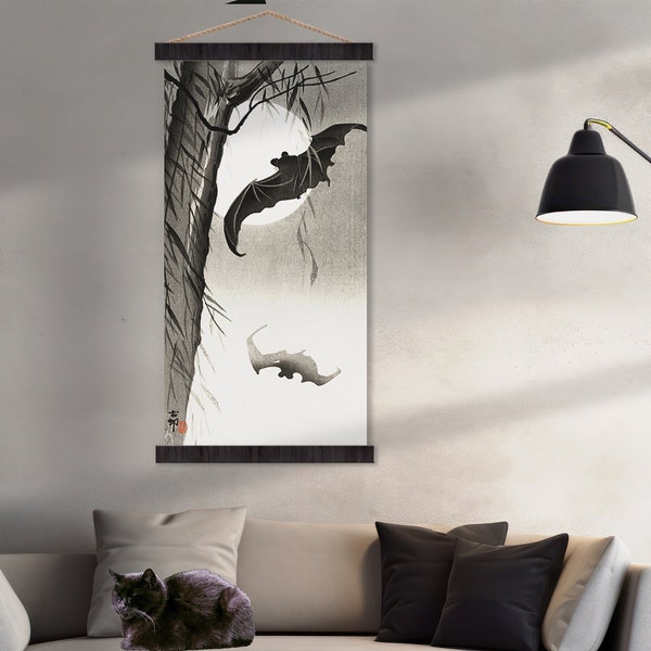 Woodblock Bat Print - Etsy