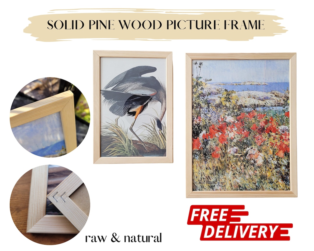 SOLID PINE WOOD Frame 16x24 16x20 12x16 8x10 Pine Wood Unfinished Frames Pine Wood Minimalistic ...