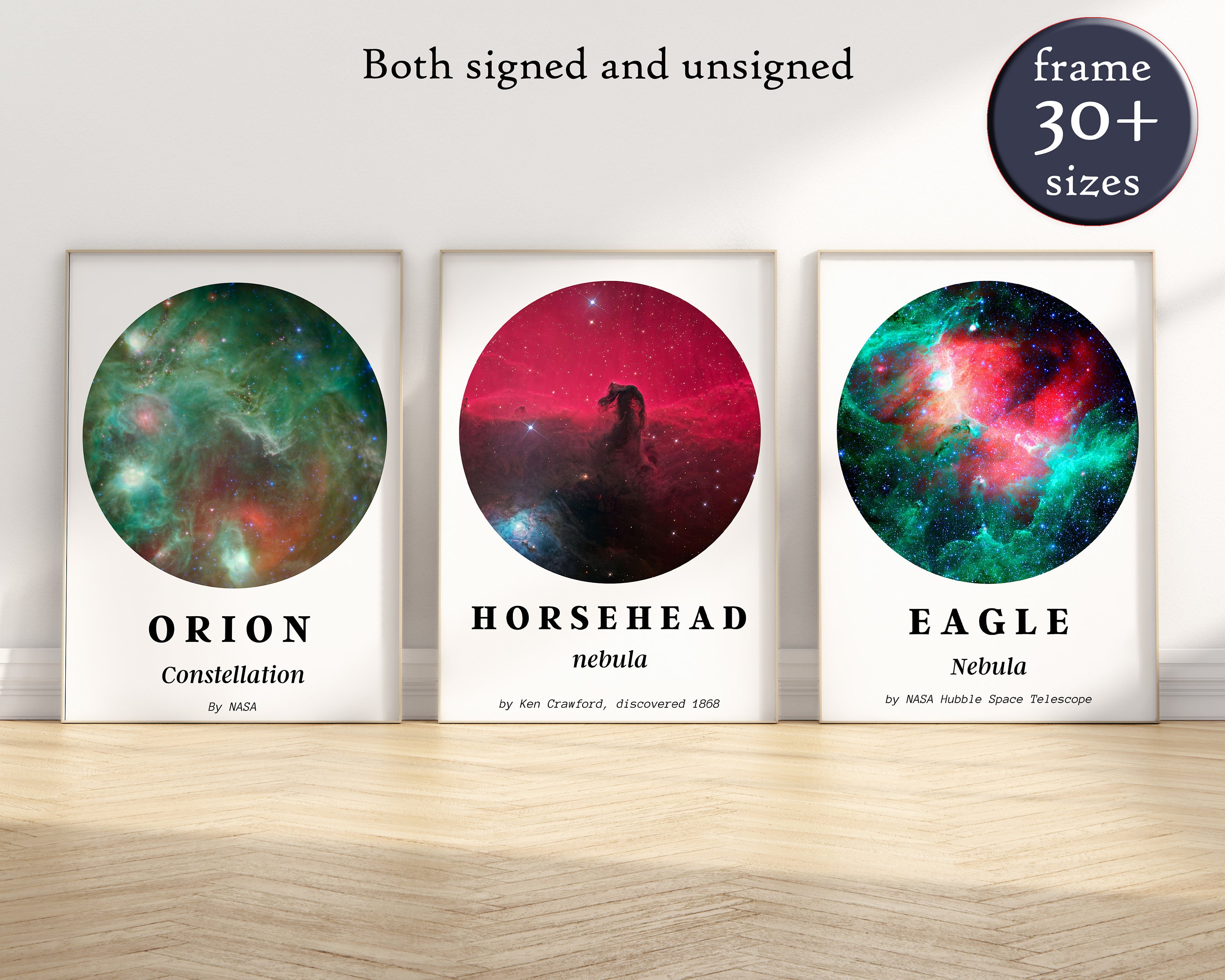 Eagle Nebula Orion Constellation NASA Photo Print Set of 3 Outer Space ...