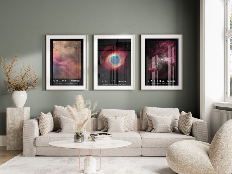 Carina Orion Helix Nebula Cigar Galaxy NASA Photo Print Set of 6 Outer Space Gallery Wall Hubble ...
