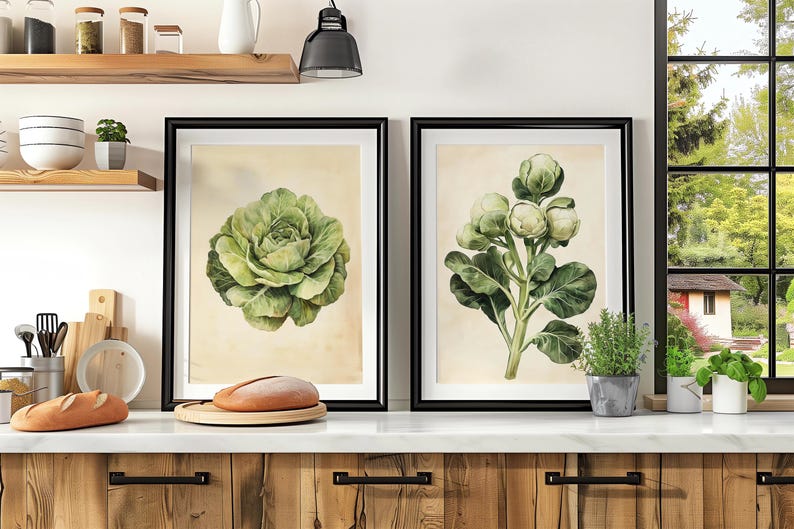 Vintage Zucchini Cucumber Avocado Cauliflower Wall Art Set of 15 ...