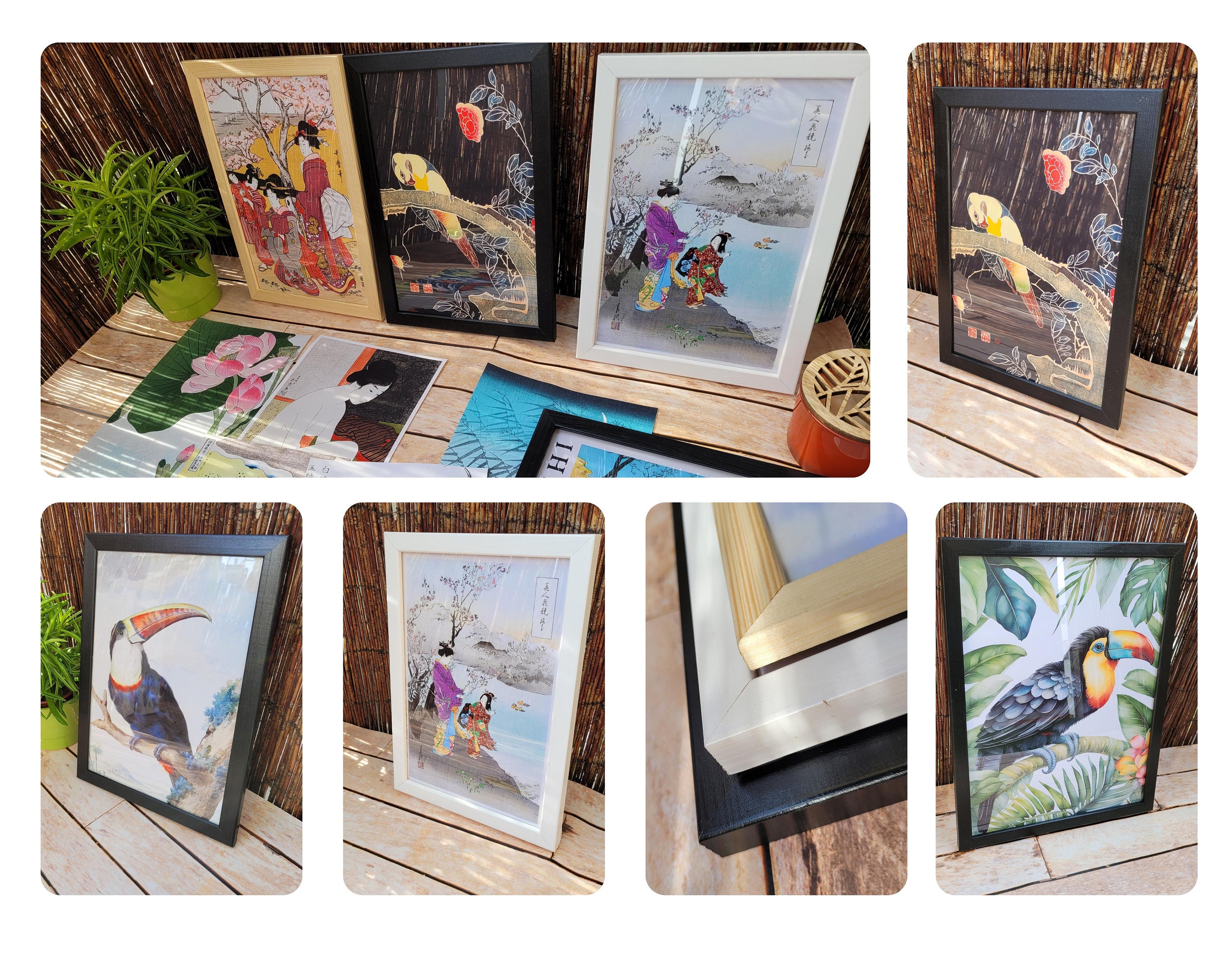 SOLID WOOD Thick Frame 16x20 Wooden Frame 12x16 Pine Wood Frame Free ...