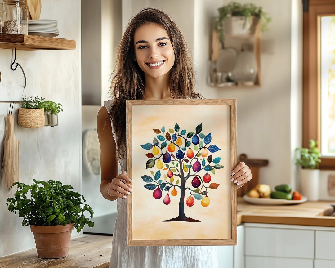 Watercolor Fig Tree Art Print, Fig Wall Art, Fruit Fig Botanical ...