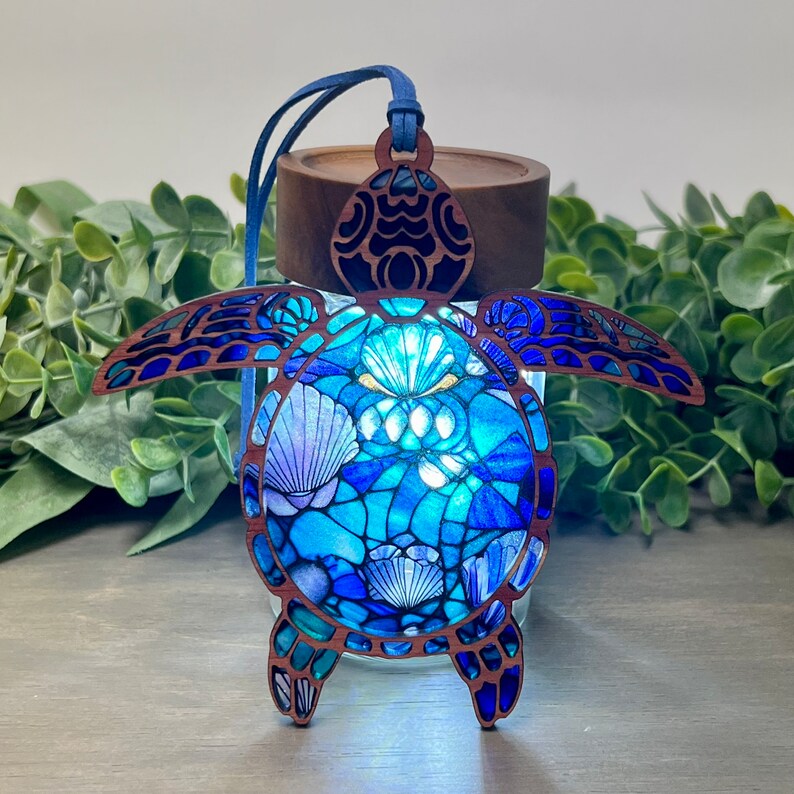 Decorative Turtle Sun Catcher (maple/ocean Acrylic) - Etsy