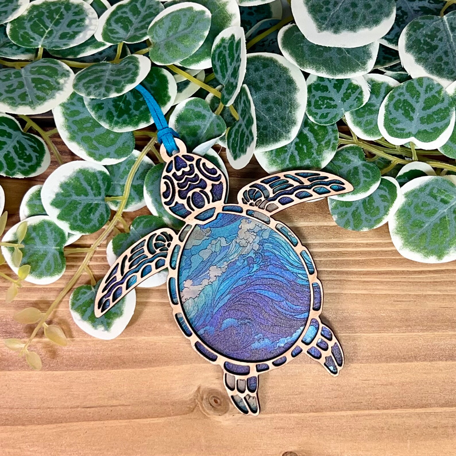 Decorative Turtle Sun Catcher (maple/ocean Acrylic) - Etsy