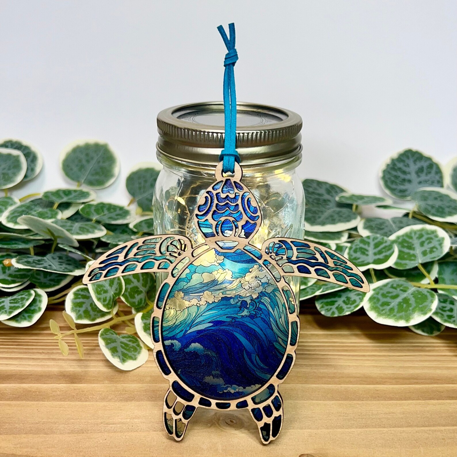 Decorative Turtle Sun Catcher (maple/ocean Acrylic) - Etsy