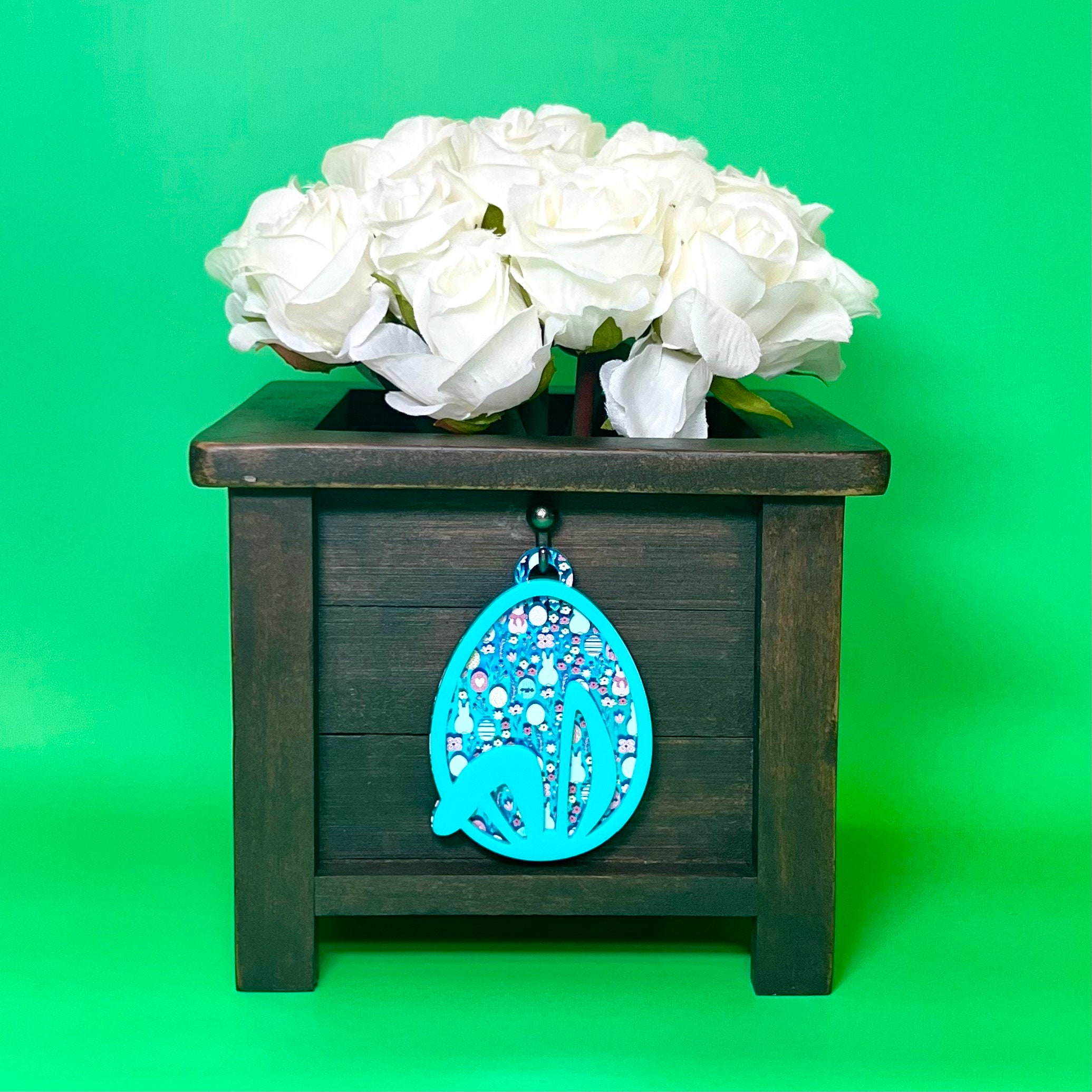 Floppy Eared Bunny 2 Layer Planter Box Sign for Small Handmade Indoor ...