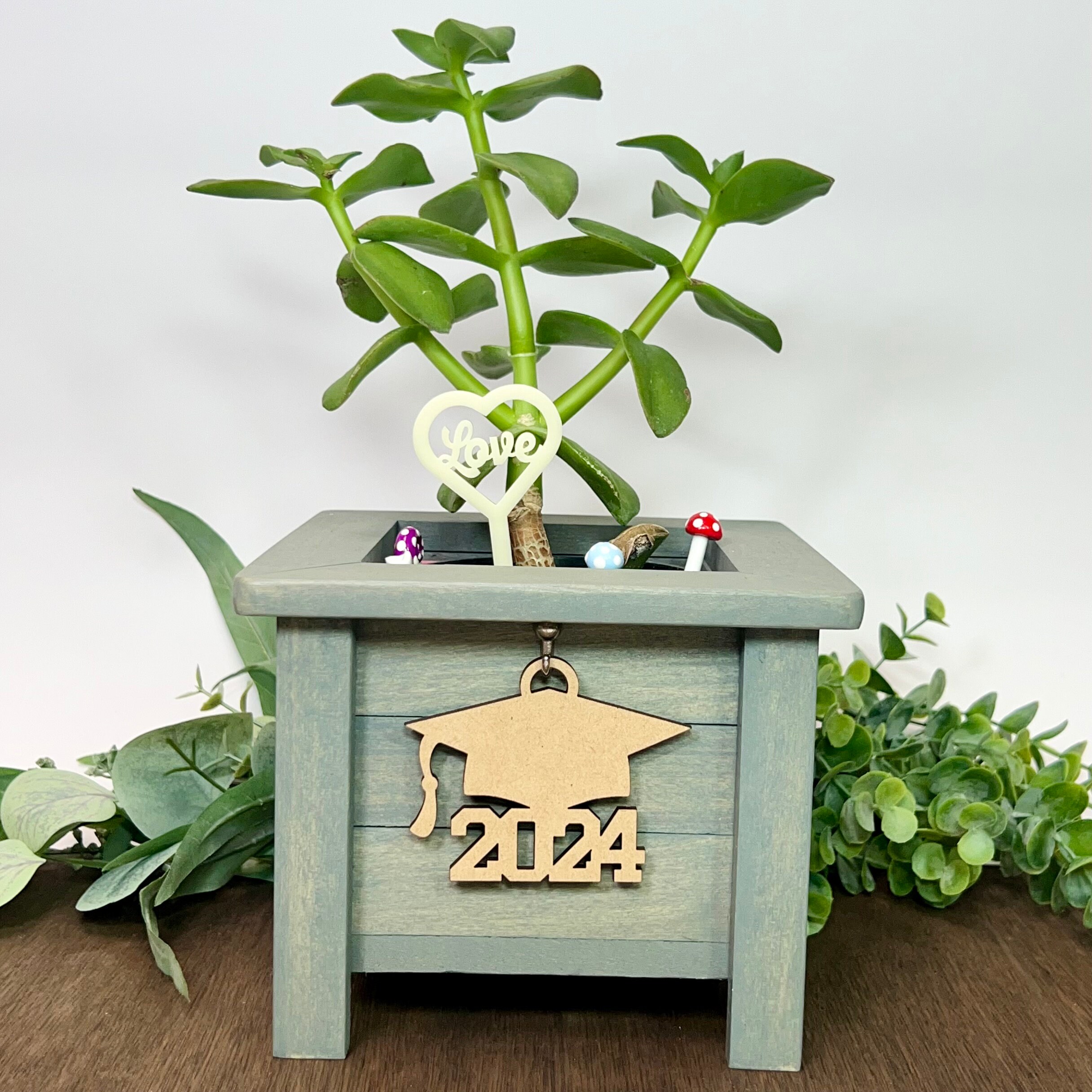 2024 Graduation Cap Hanging Planter Box Sign for Indoor Planter Box ...