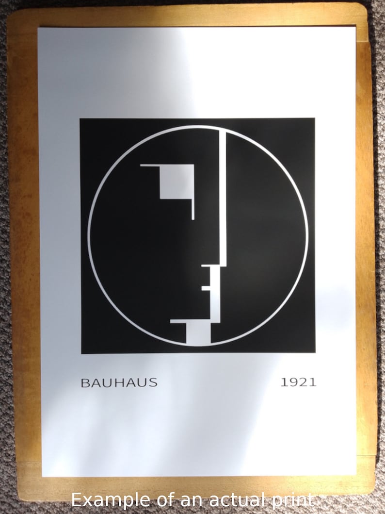 Bauhaus Emblem Giclee Archival Fine Art Print Bauhaus Logo Poster Black ...