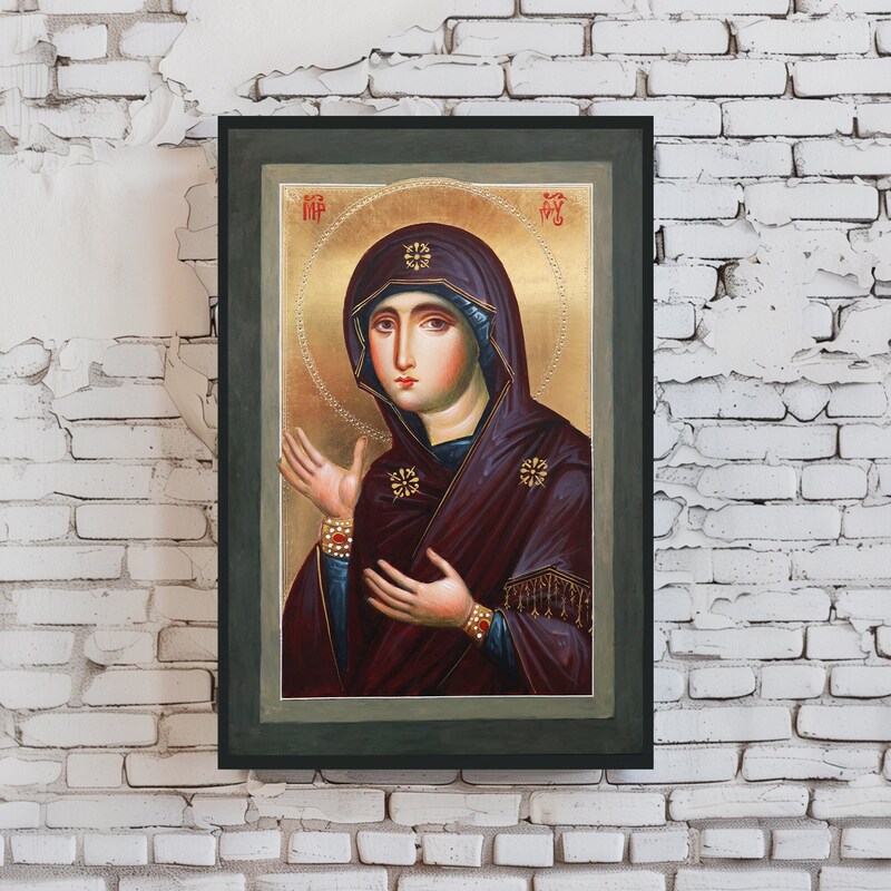 Virgin Mary Icon - Etsy