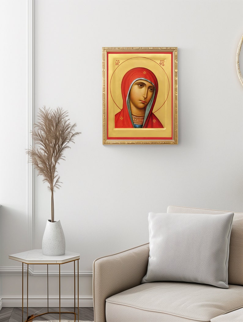 Virgin Mary Icon Maltese Wall Art Digital Print Iconography Theotokos ...