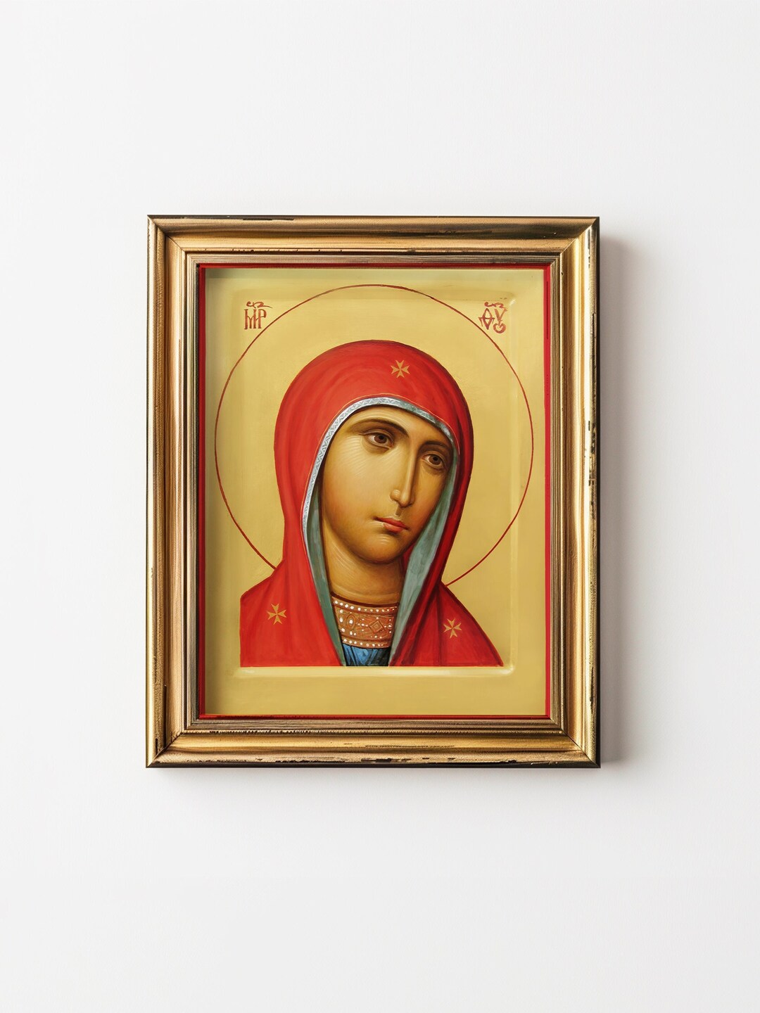 Virgin Mary Icon Maltese Wall Art Digital Print Iconography Theotokos ...