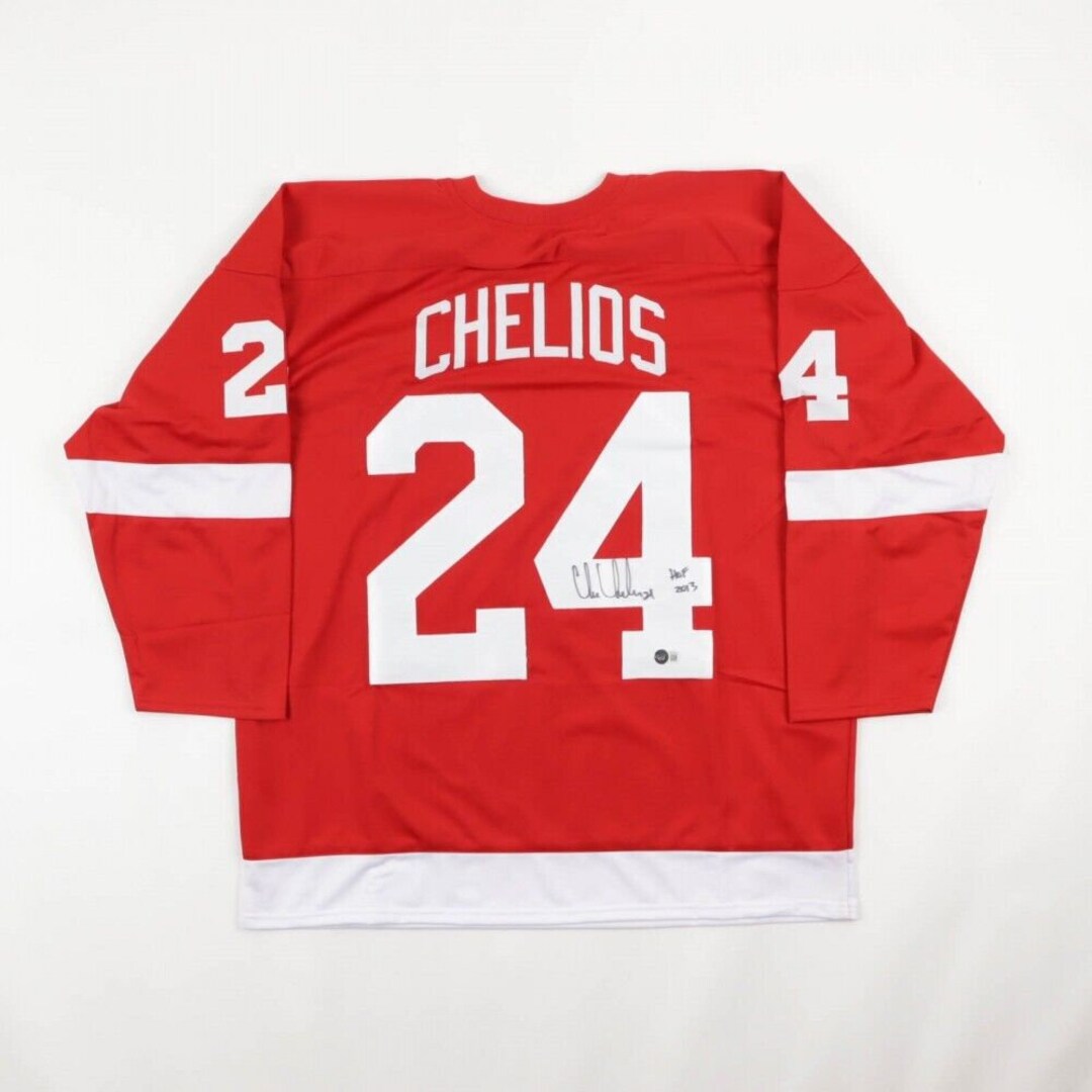 Chris Chelios Signed Autographed Detroit Redwings Jersey With - Etsy