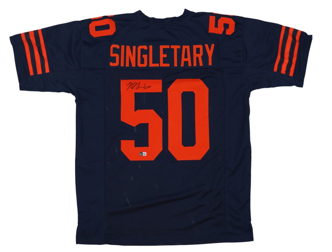 Mike Singletary Signed Autographed Chicago Bears Custom Jersey Beckett ...