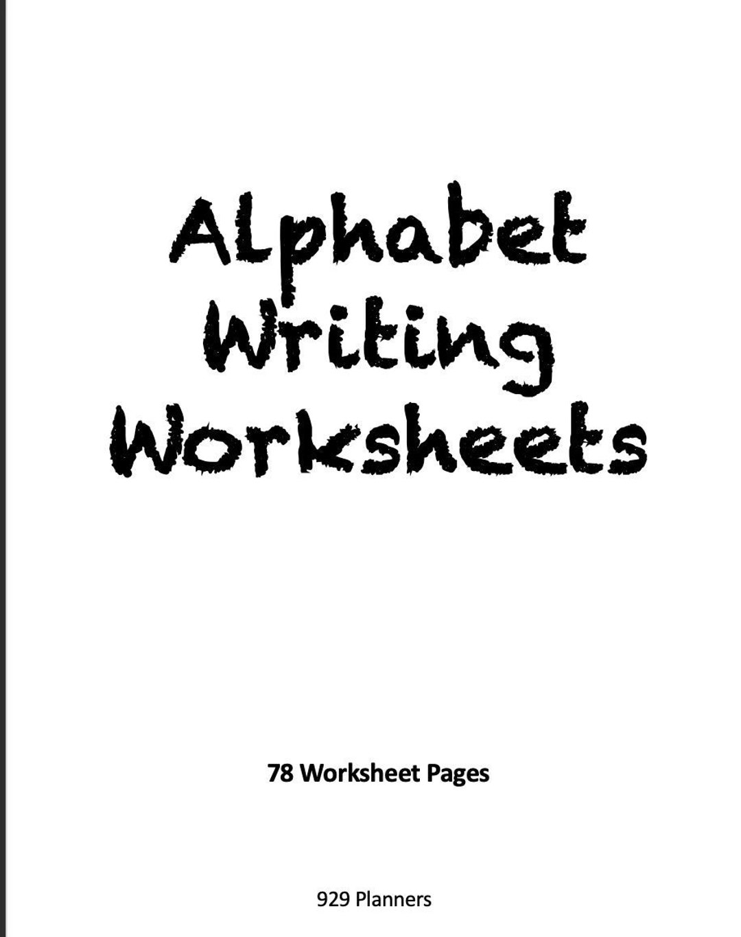Alphabet Writing Worksheets - Etsy