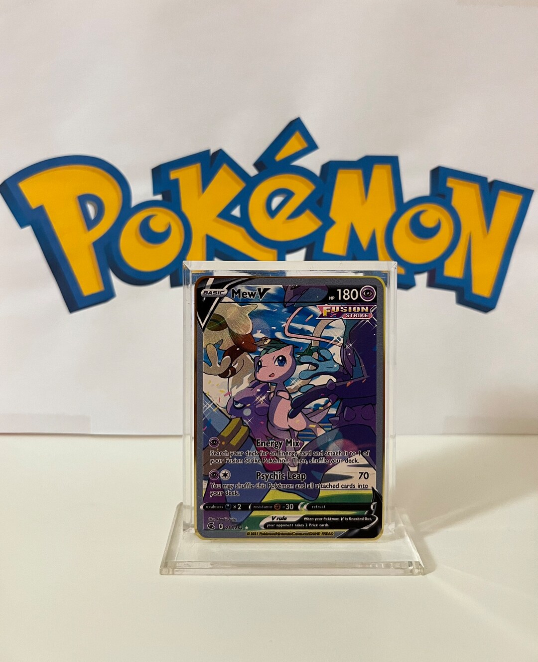 Pokémon Mew V Fusion Strike 251/264 Metal Gold Card Full Art - Etsy