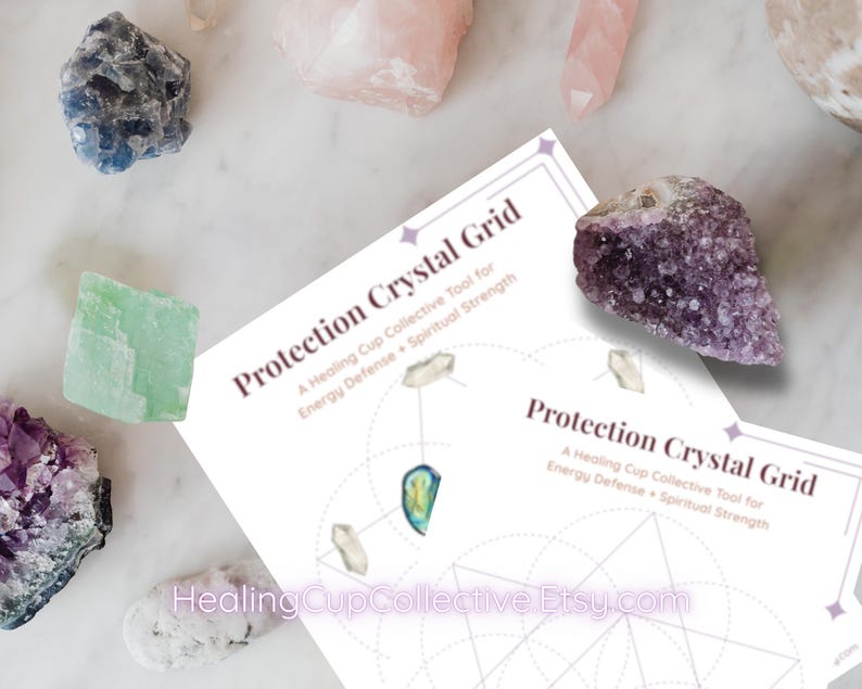 Energy Shielding Crystal Grid Printable • Spiritual Protection Tool ...