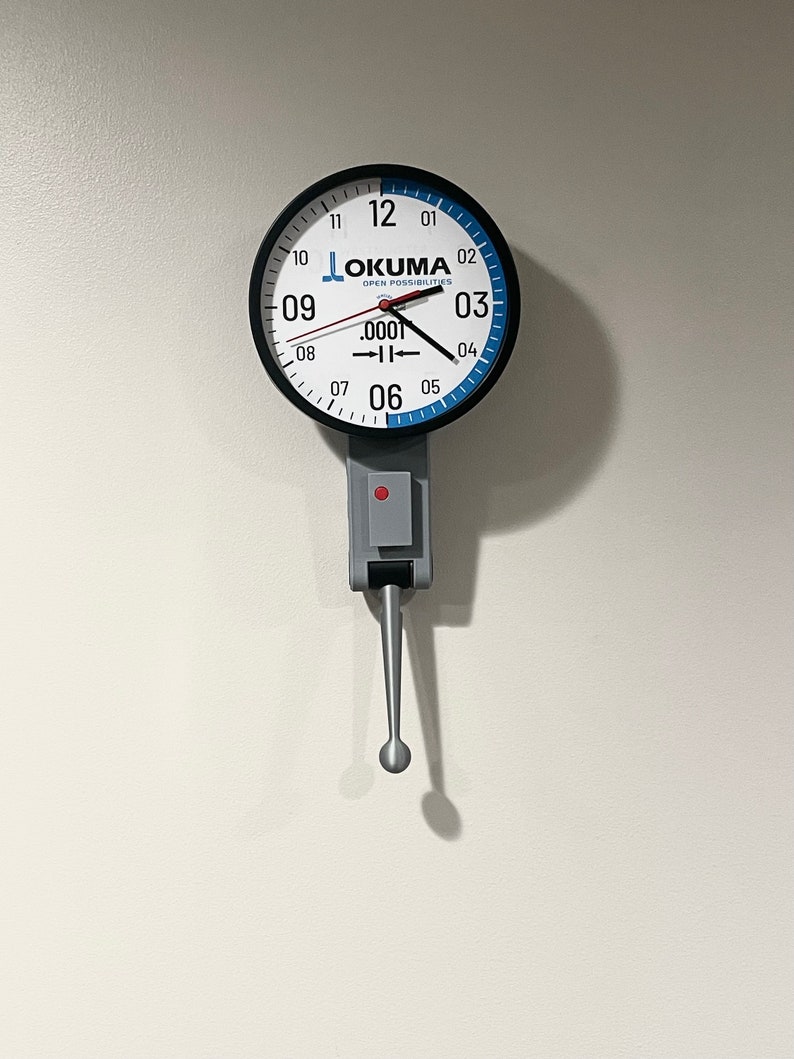 Custom Okuma Style, 8 Inch Dial Test Indicator Wall Clock, Great Gift ...