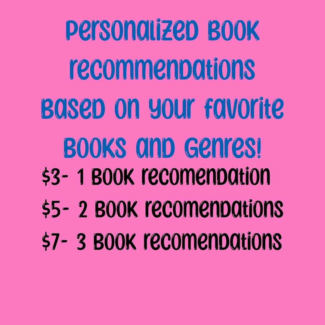 Personalized Book Recommendations - Etsy