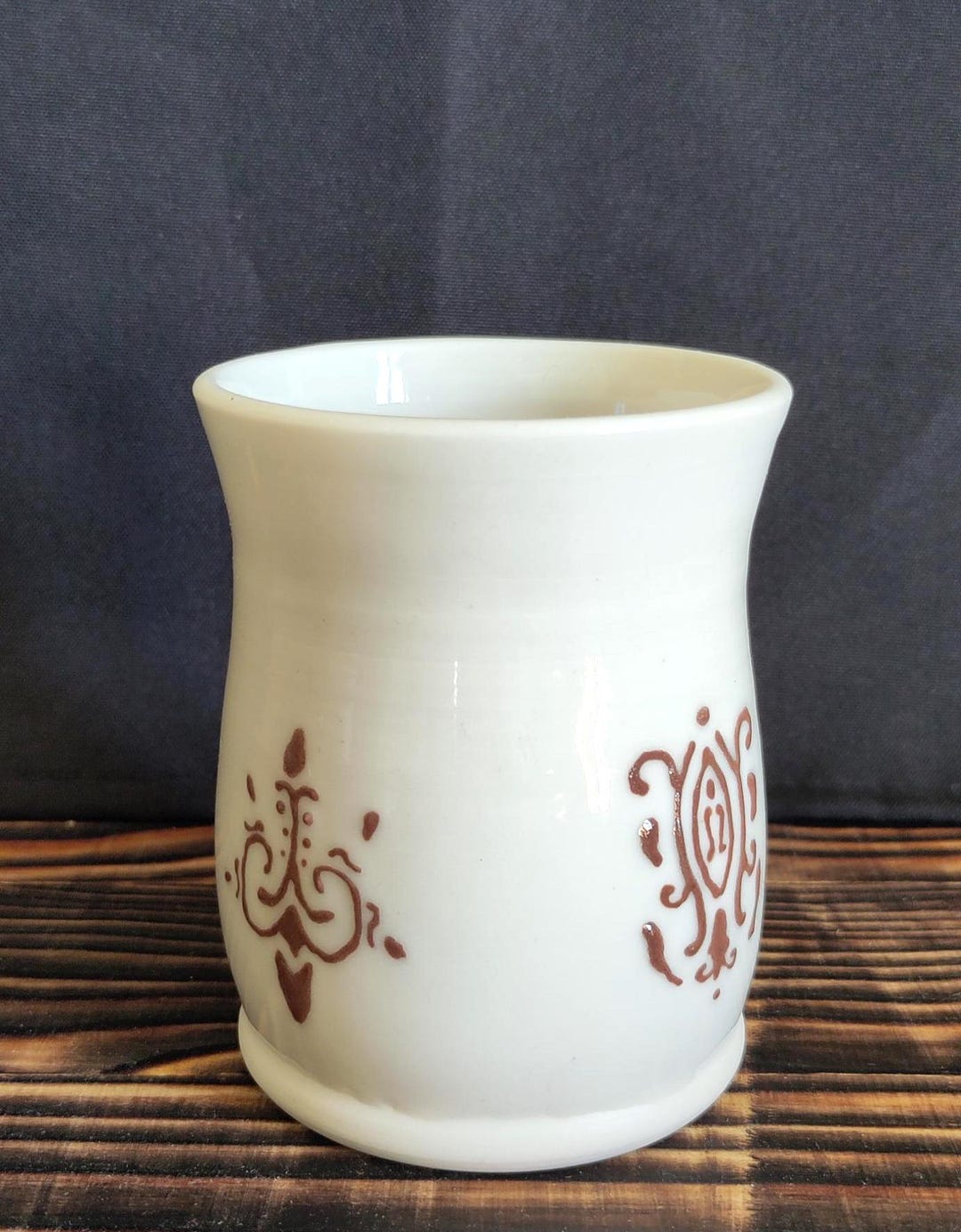Porcelain Tumbler/water Glass - Unique Handmade Piece - Etsy