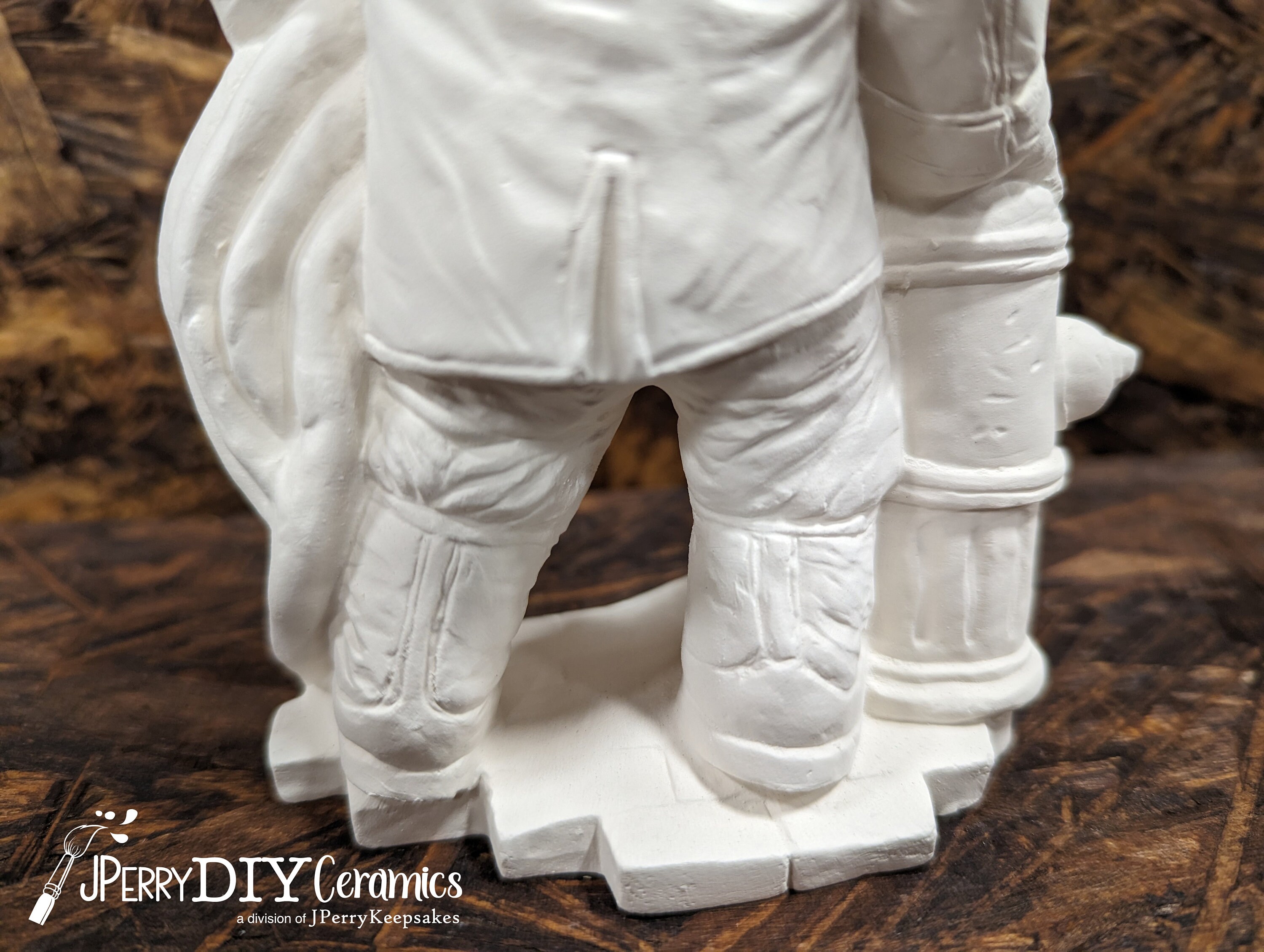 Ready to Paint Fireman With Fire Hose and Hydrant, Ceramic Bisque DIY ...