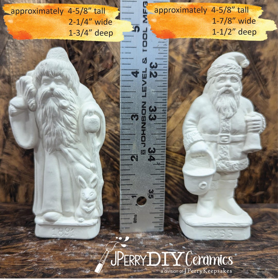 SMALL Ready to Paint Old World Santa Set 1891 and 1933 Collectible ...