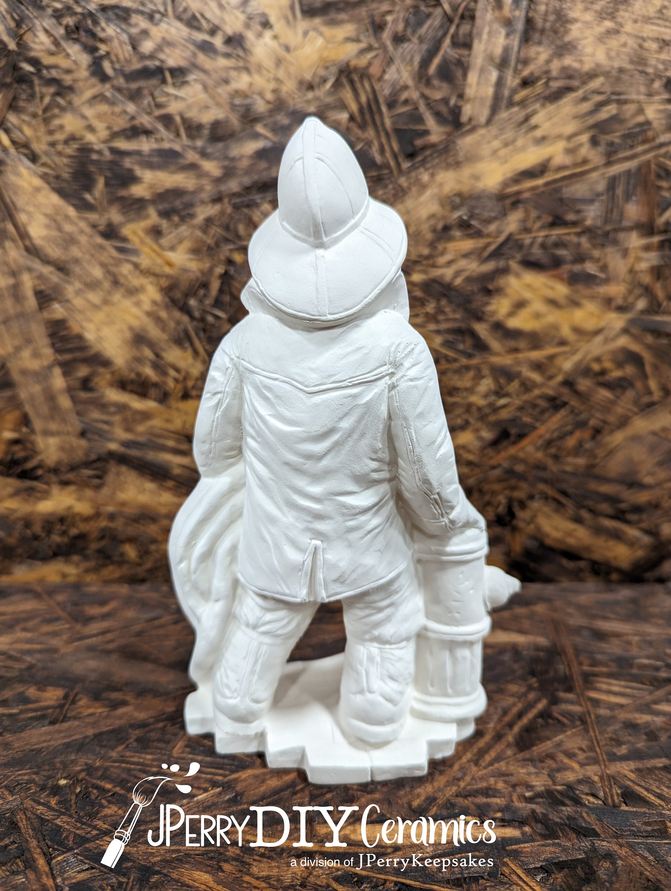 Ready to Paint Fireman With Fire Hose and Hydrant, Ceramic Bisque DIY ...