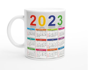 Calendar 2024, New Year Gift for 2024, Calendar on Mug, Real Calendar ...