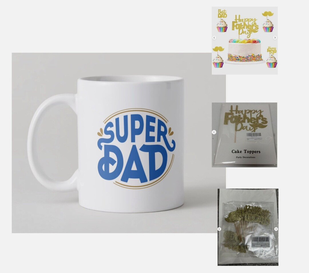 Happy Fatherly , Super Dad Gift , Free Cake Decoration Gift - Etsy
