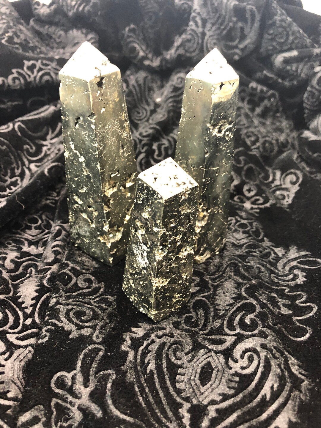 Druzy Pyrite Obelisk Tower - Etsy