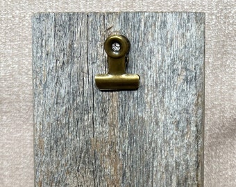 MY OWN Handmade RUSTIC Barn Wood Picture Frame With Bronze Clip & Tack ...