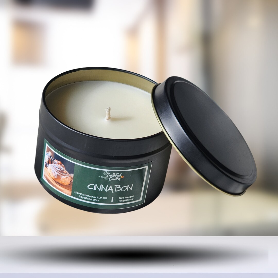 Cinnabon Scented Candle - 8oz Tin With 180g of Wax - Etsy