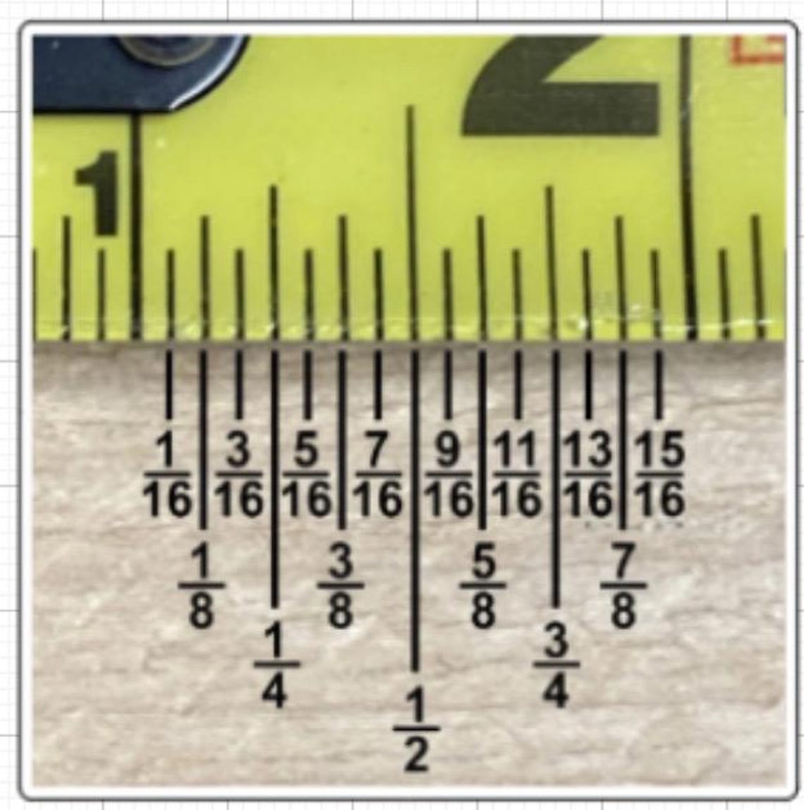 Measuring Tape Fractions Sticker , Building , House ,handyman ...