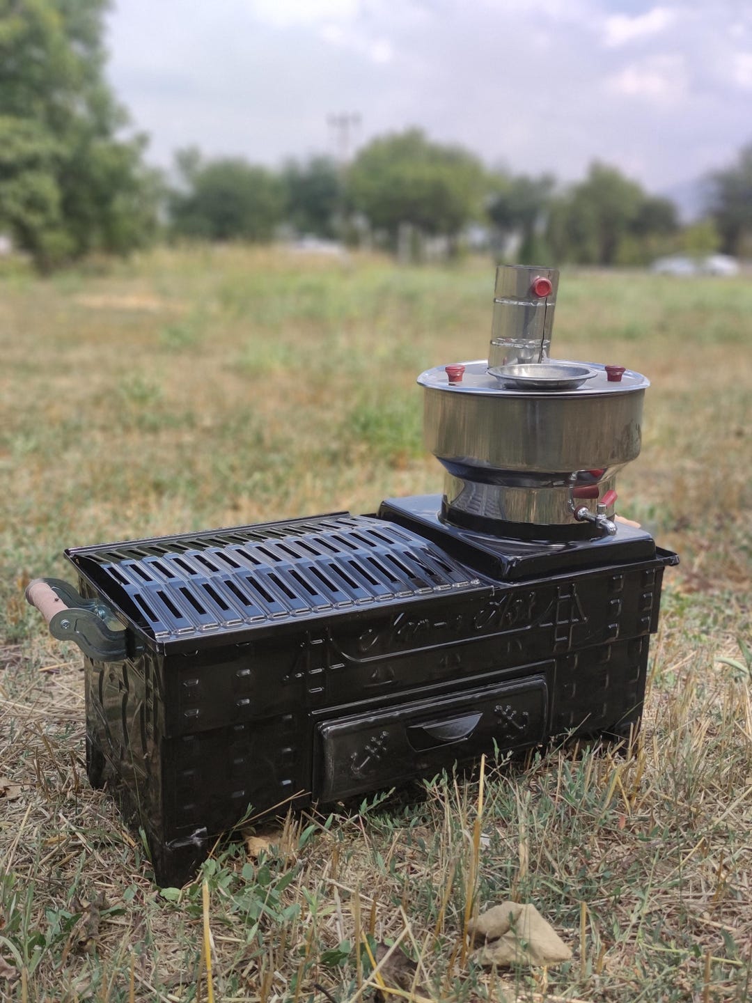 Barbecue and Samovar, Grill, Fire Pit, Water Boiling Kettle, Samovar ...