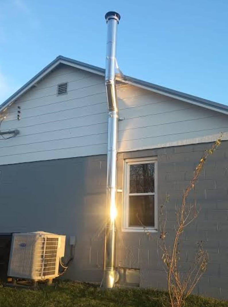 6 Inch Stainless Steel Chimney Pipe,wood Stove Compatible - Etsy
