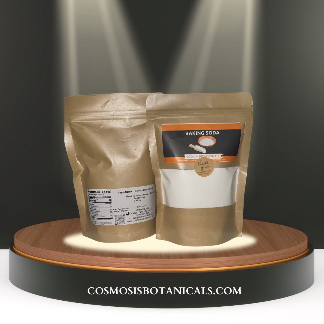 All-natural Baking Soda Sodium Bicarbonate 12 Oz: for Baking & Cleaning ...