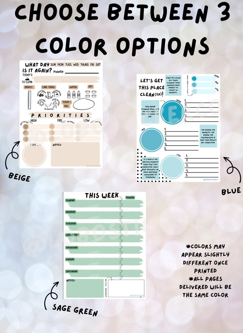 BEIGE Printable to Do List, Habit Tracker, Cleaning List - Etsy