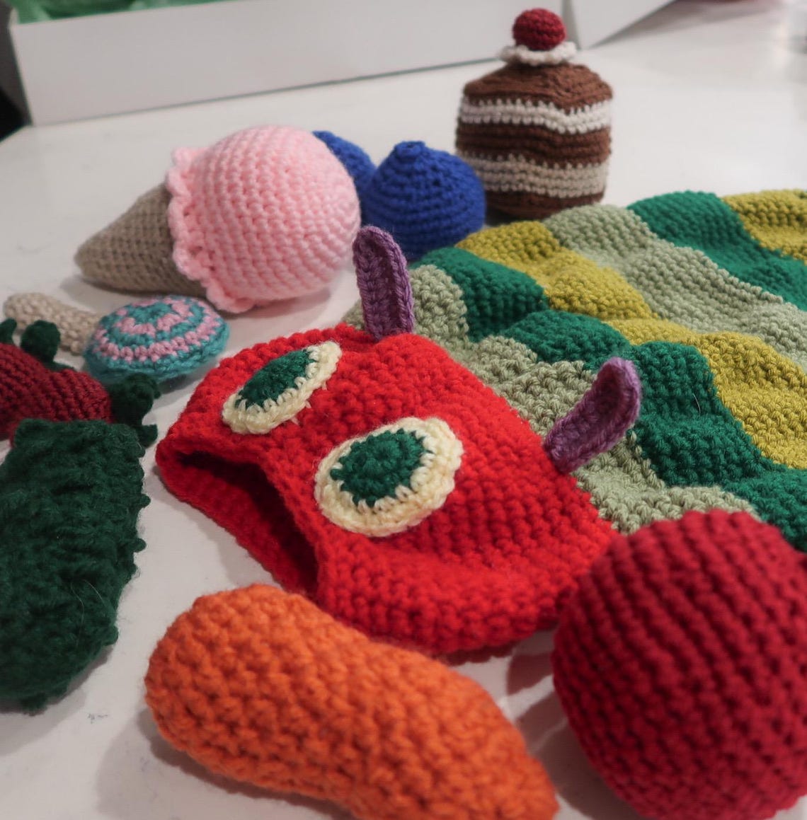 The Very Hungry Caterpillar Interactive Crochet Play Food Set | Kids ...