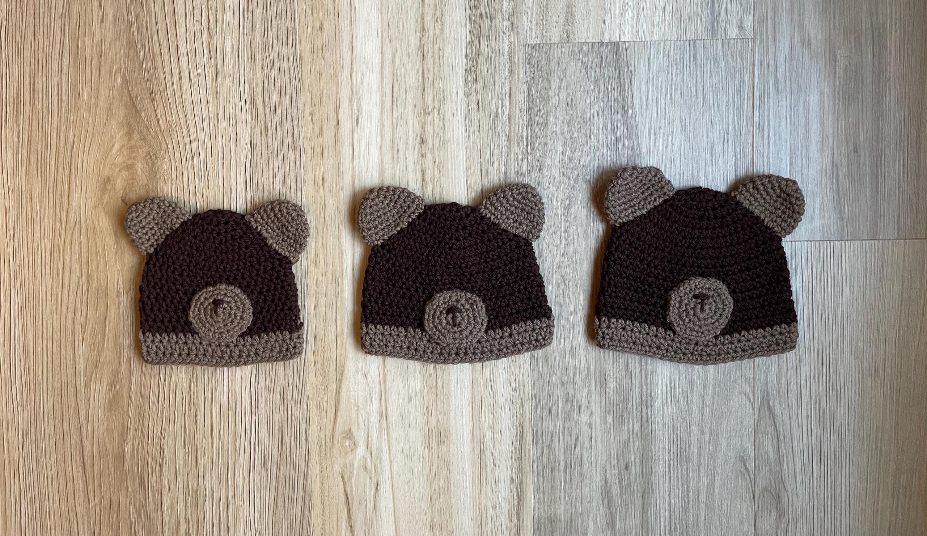 Crocheted Bear Baby Hats - Etsy