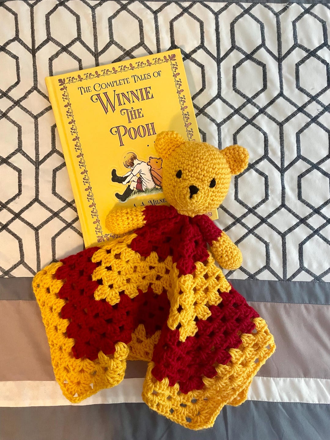 Crocheted Winnie the Pooh Lovey - Etsy
