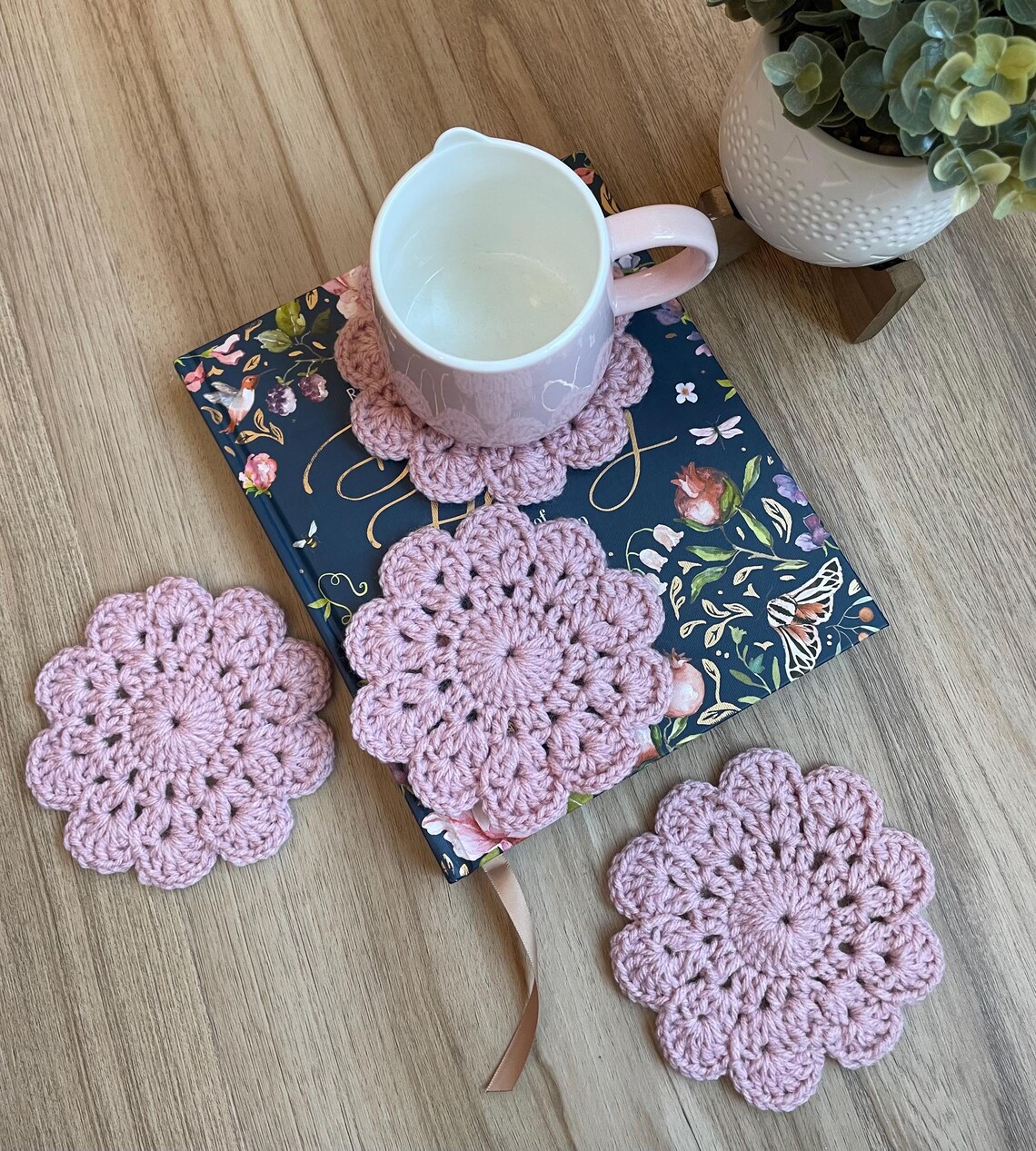 Crocheted Flower Coasters / *sold Individually* / Doily Coasters / Mix ...
