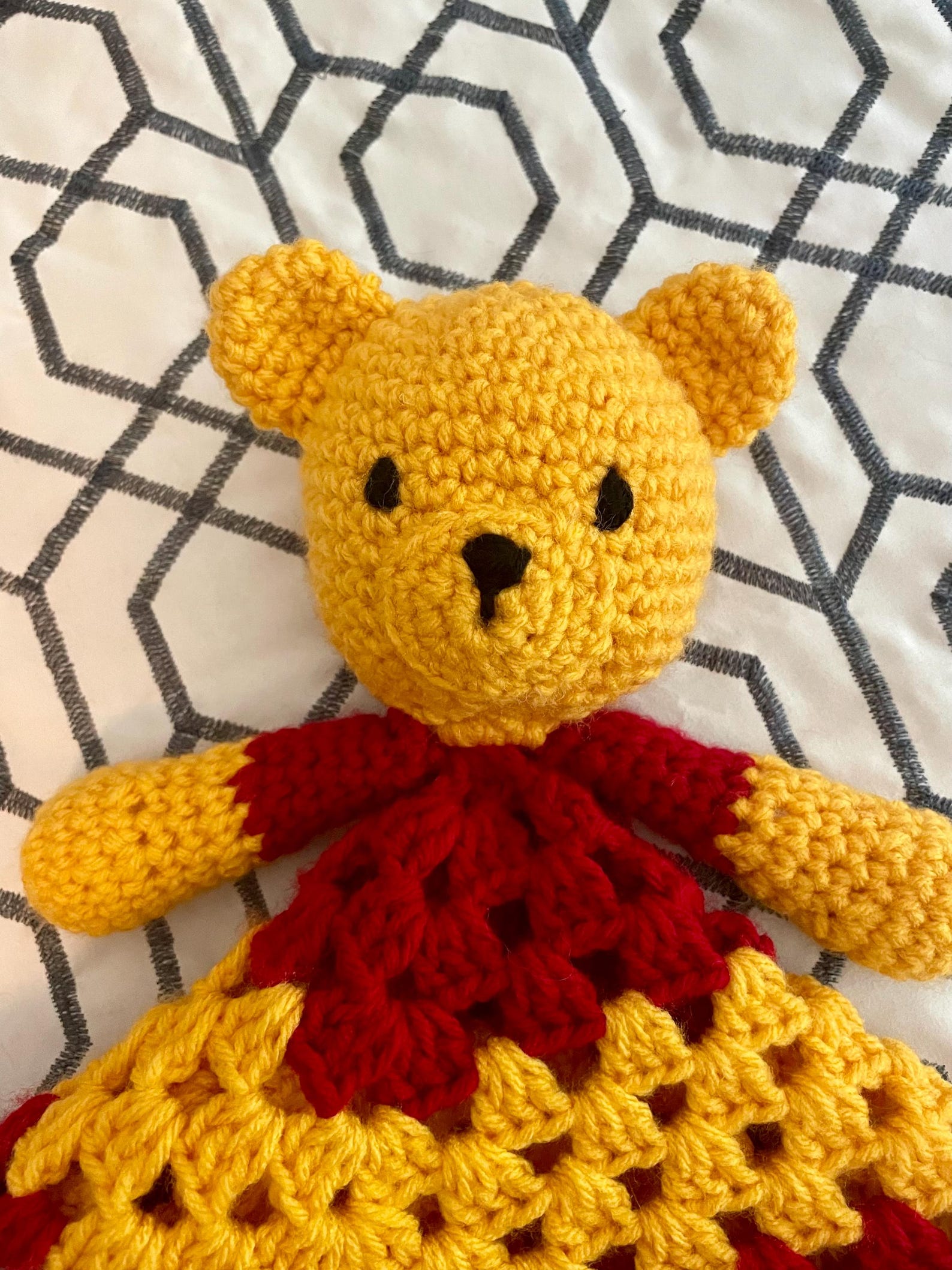 Crocheted Winnie the Pooh Lovey - Etsy