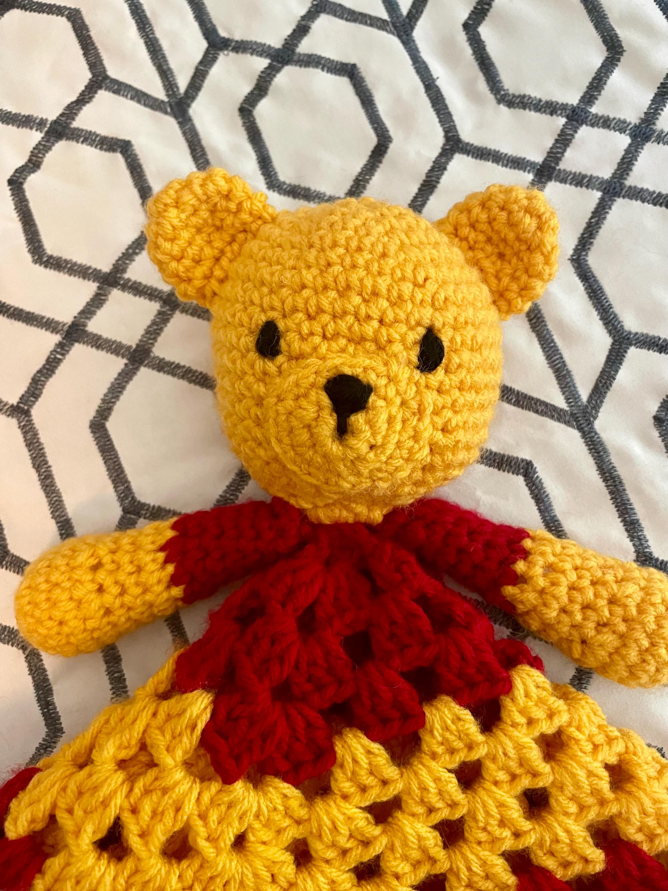 Crocheted Winnie the Pooh Lovey - Etsy