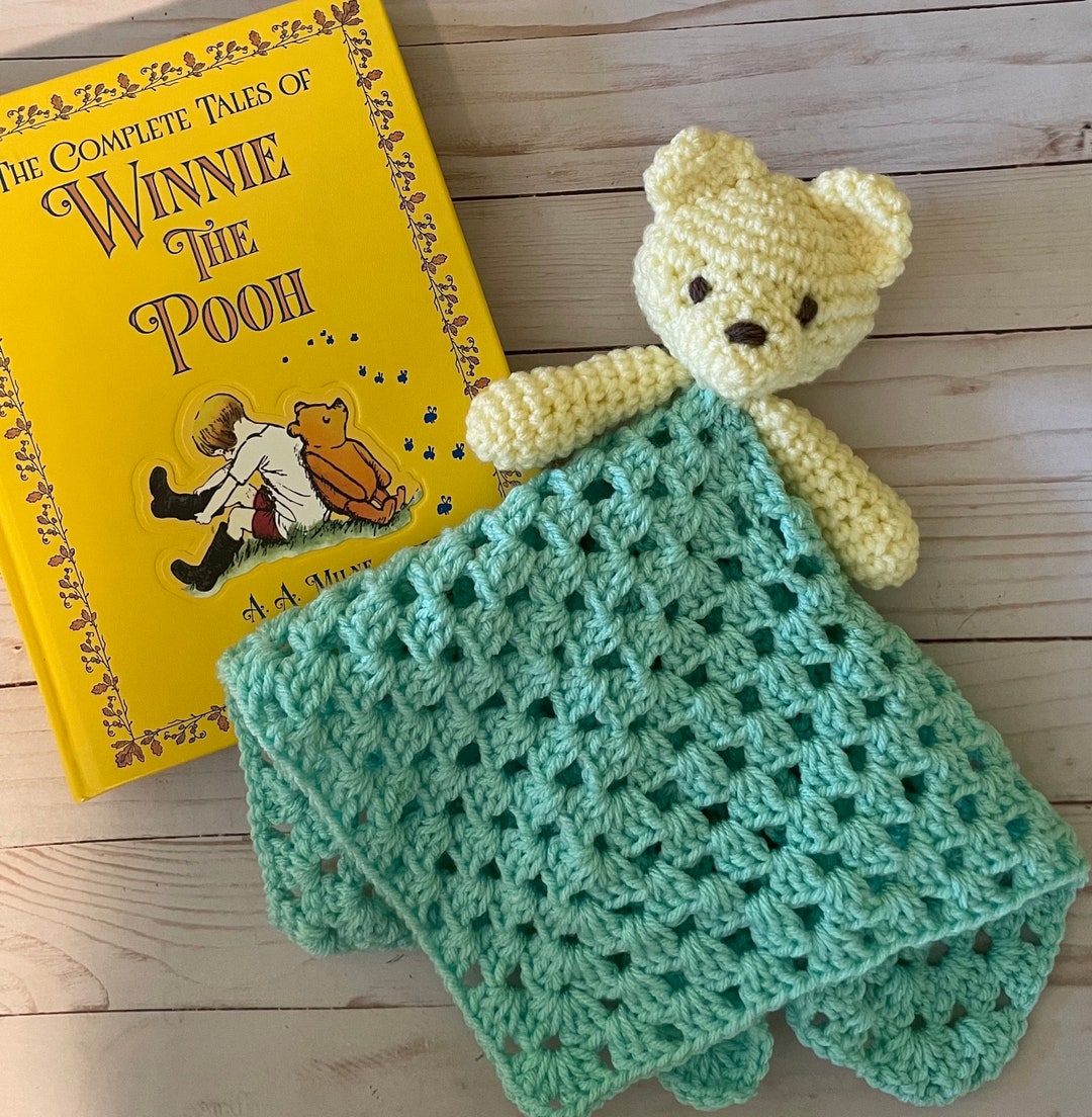 Crocheted Winnie the Pooh Baby Lovey / Vintage Winnie the Pooh - Etsy
