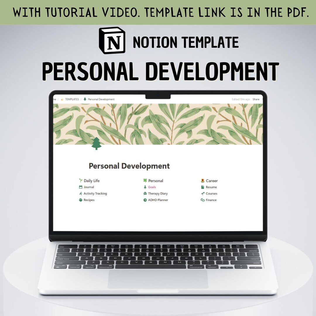 Notion Personal Growth Planner: Daily Journal & Goal Tracker (digital ...