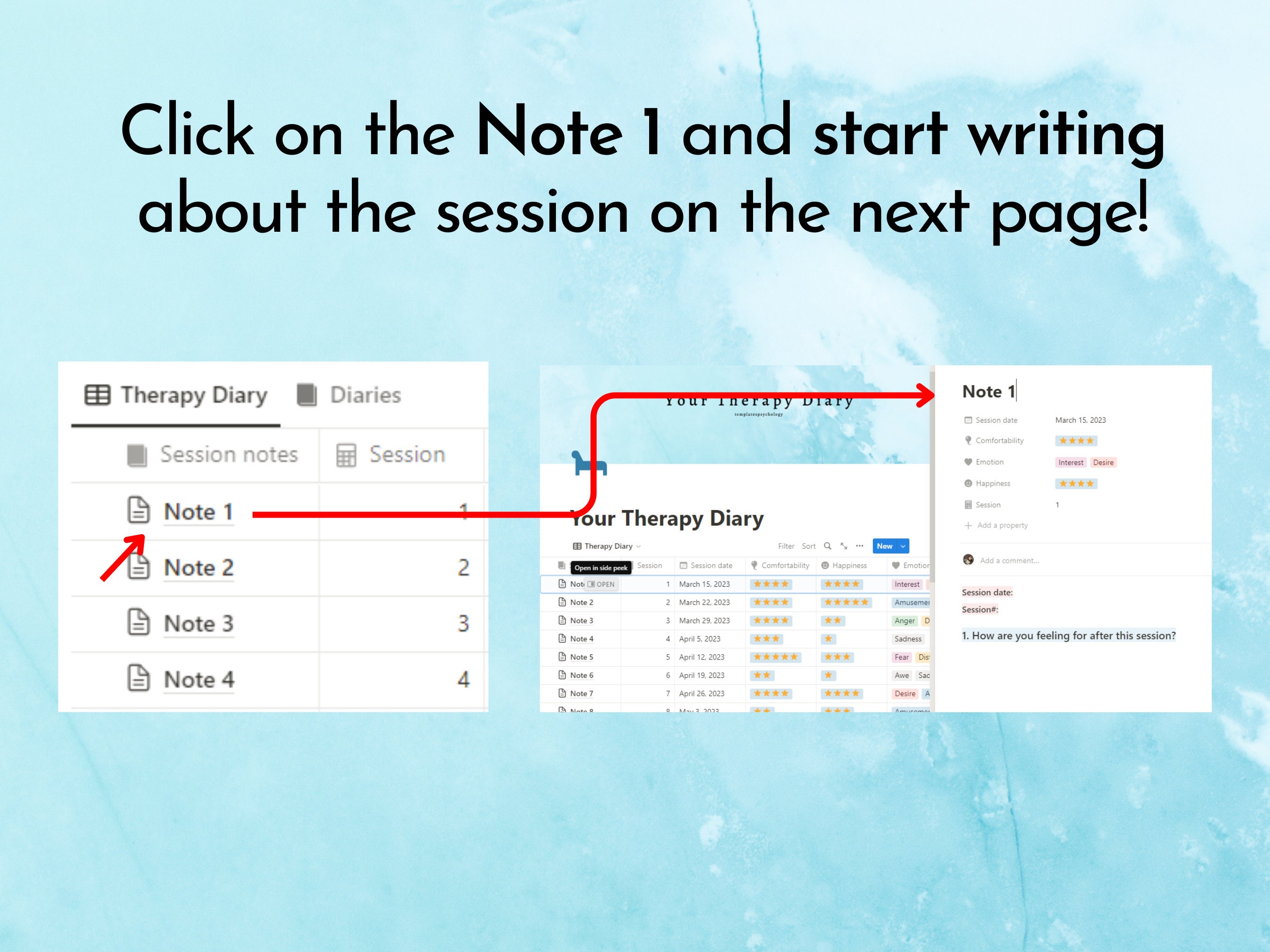 Therapy Progress Worksheet Weekly Therapy Session Journal CBT Therapy ...