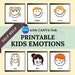 Printable Emotions Cards Kids Emotions Flashcards Playing Cards ...