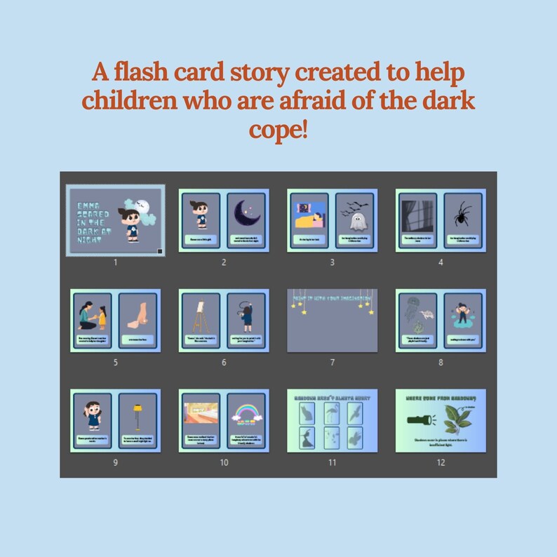 Digital Kids Bedtime Story Flash Cards for Kids Kids Story - Etsy