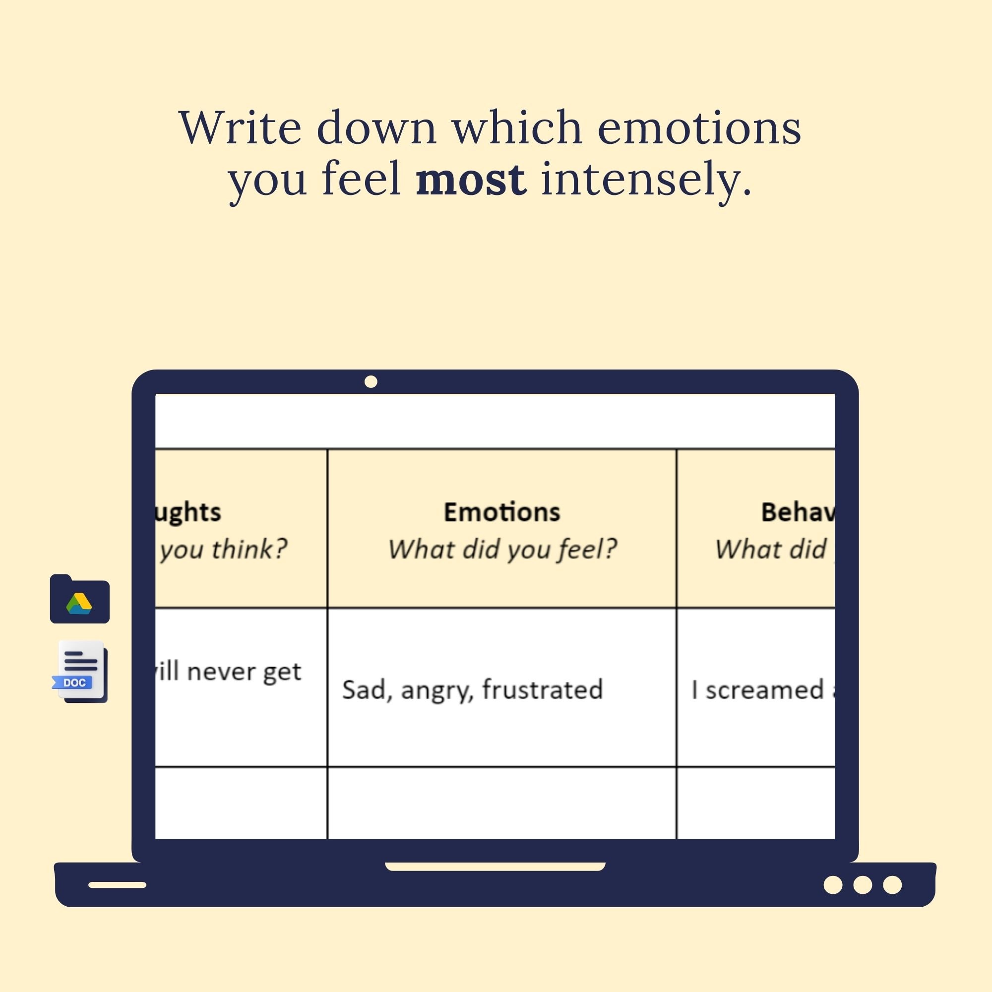 Printable CBT Worksheet - Behavior Therapist - Editable CBT Worksheets ...